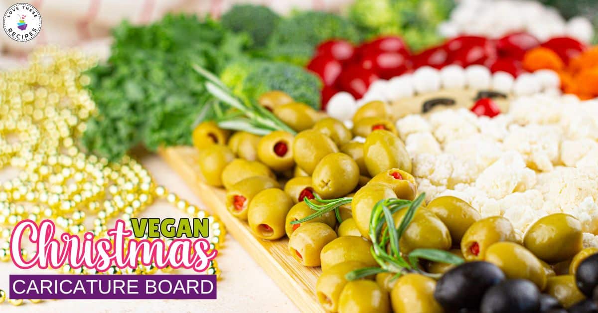 Santa Caricature Christmas Veggie Tray - Love These Recipes